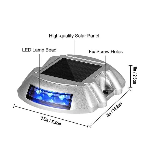 Quality Tempered Aluminum Solar Road Studs Embedded Cat Eye Marker Blinker Road LED Stud for sale