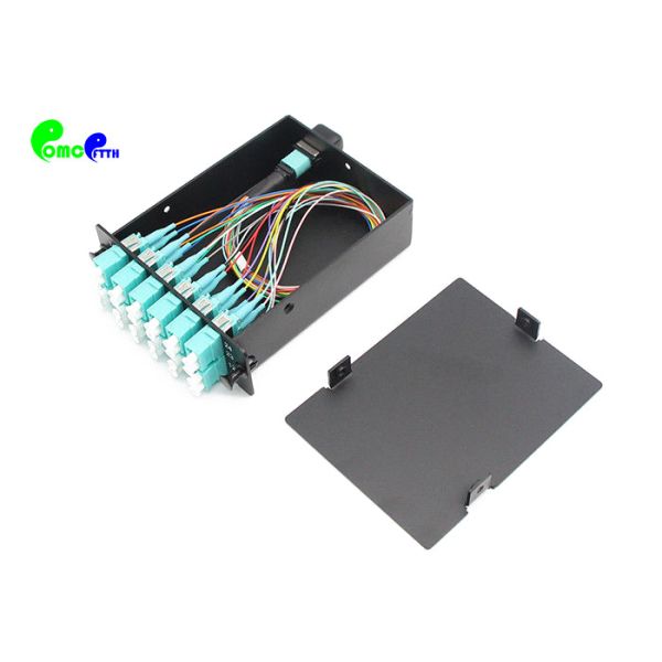 Quality Rack Mounted MPO Cassette Patch Panel OM3 0.9mm With CRS Cold Rolled Steel for sale
