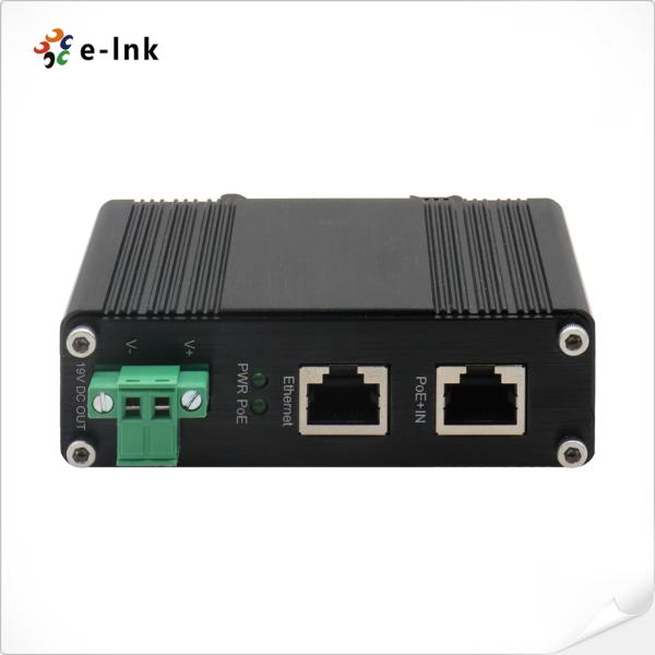 Quality Industrial-Grade PoE Splitter with 19VDC Output and IEEE802.3af/at Compliance for sale