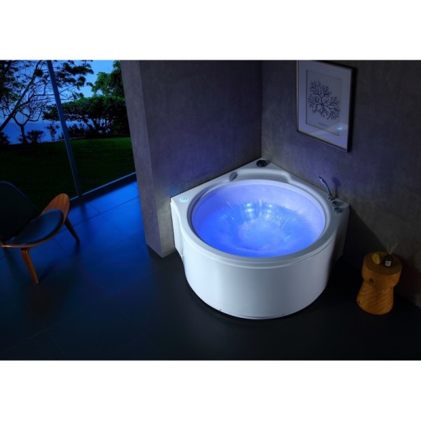 Quality Acrylic Whirlpool Corner Massage Bathtub With Circle Waterfall for sale