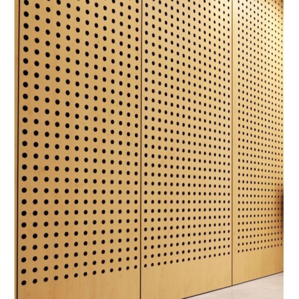 Quality 16/16/6mm  Conference Hall Perforated Acoustic Panel Soundproof Wall Interior Decorative for sale
