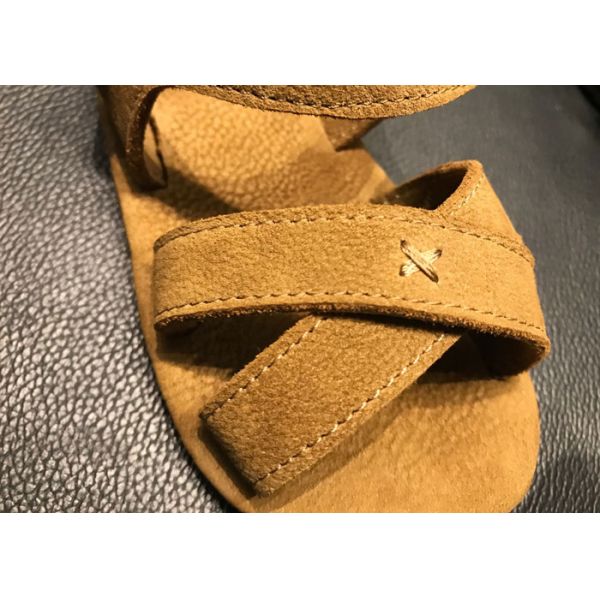 Quality Open Toe Cowhide Soft Kids Shoes for sale