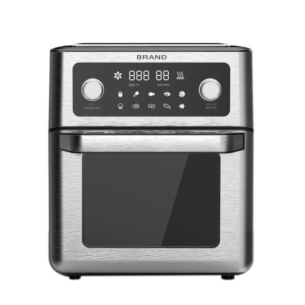 Quality Retro Stainless Steel Air Fryer Oven 24L Electric Glass Window Cooking for sale