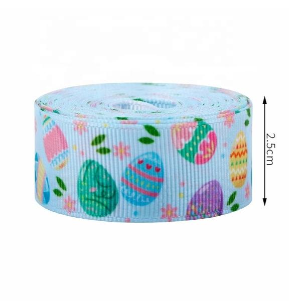 Quality Sustainable MSD Custom Spring Easter Day Bunny Egg Stripe Printed Ribbon for for sale