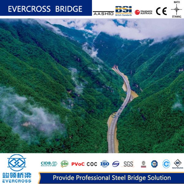 Quality High Stiffness Steel Rigid Frame Bridge Large Spans Long Lasting for sale