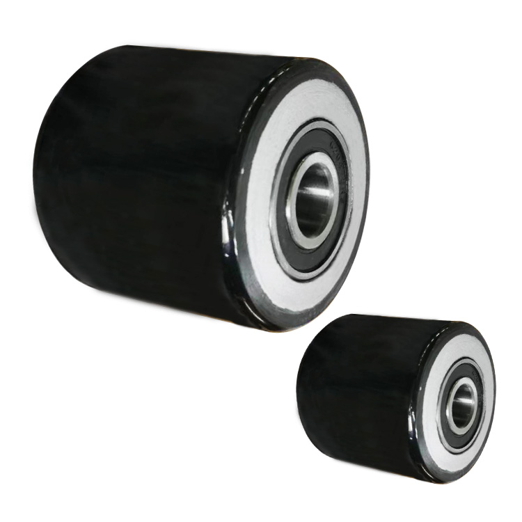 Black poly pallet truck load wheels-YLcaster