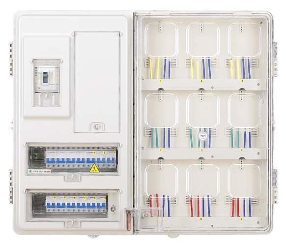 Quality Waterproof Single Phase Meter Box / Plastic Electric Meter Enclosure Box CE for sale