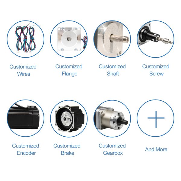 Quality Nema 34 Hybrid Stepper Motor high torque 12.5N.m 155mm Length for CNC machine for sale