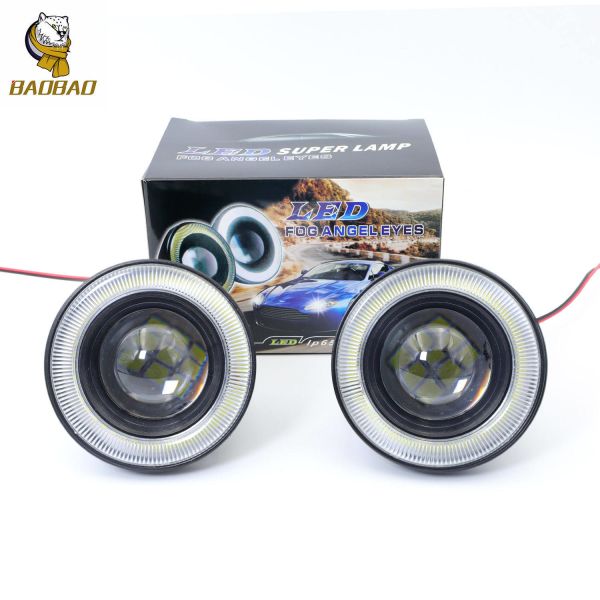 Quality Circle Casing 89MM White 12V COB Beam Waterproof Universal Auto Fog Light for sale