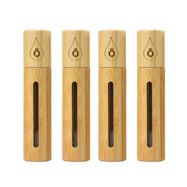Quality 1ml 3ml 5ml 10ml Bamboo Wood Roller Bead Bottle Cover Essential Oil Perfume for sale