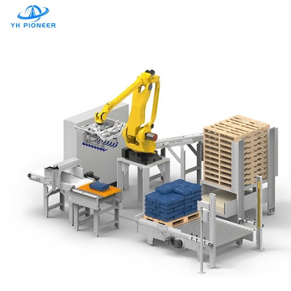 Quality Steel Framed Automatic Bag Palletizer For High Volume Fertilizer And Cement Bag for sale
