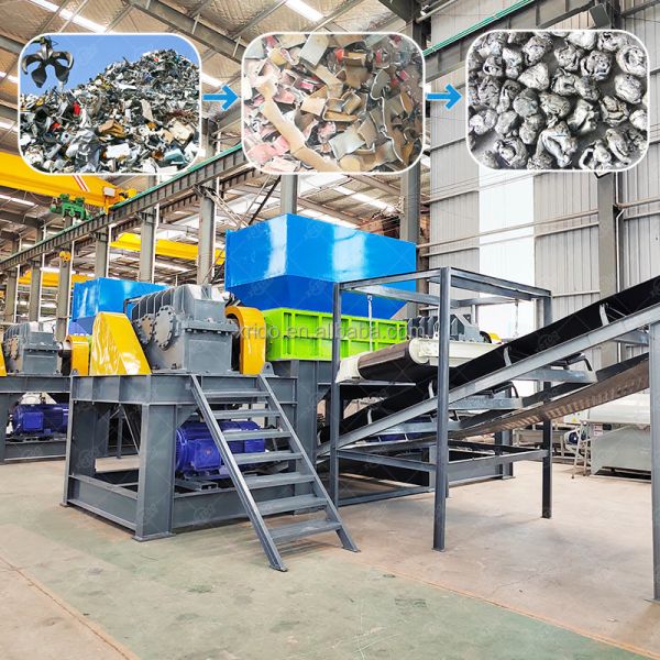 Quality Shredding Recycling Metal Shredder 300Kg/H-22000Kg/H Industrial Steel Shredder for sale