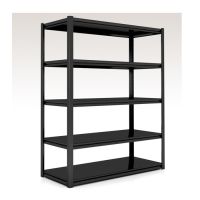 Quality 2-5 Layer Black Boltless Metal Steel Retail Shelving Unit for Storage Holders for sale