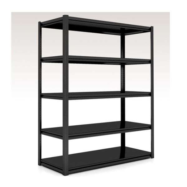 Quality 2-5 Layer Black Boltless Metal Steel Retail Shelving Unit for Storage Holders Racks for sale