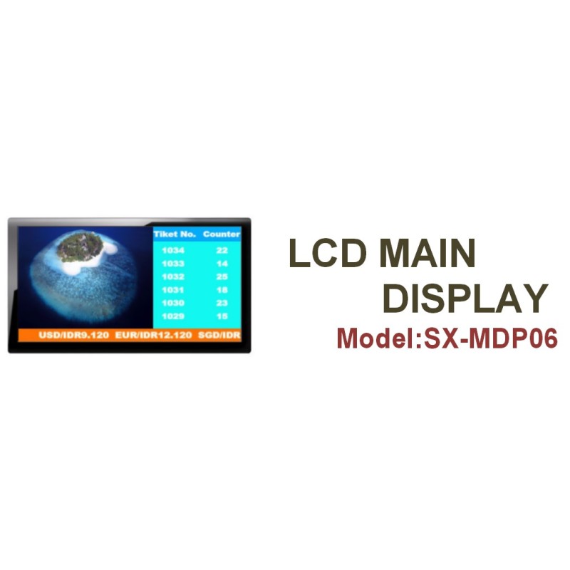 queue management system lcd main display 