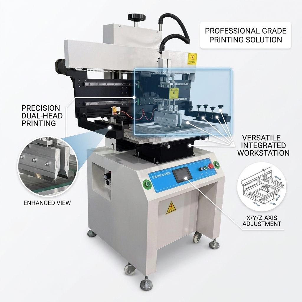 Quality Semi Automatic Solder Paste Printer With ±0.02mm Printing Accuracy PLC Control for sale