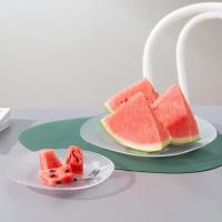 Quality Embossed Clear Glass Kitchen Wares Dinner Plates Machine Made for sale