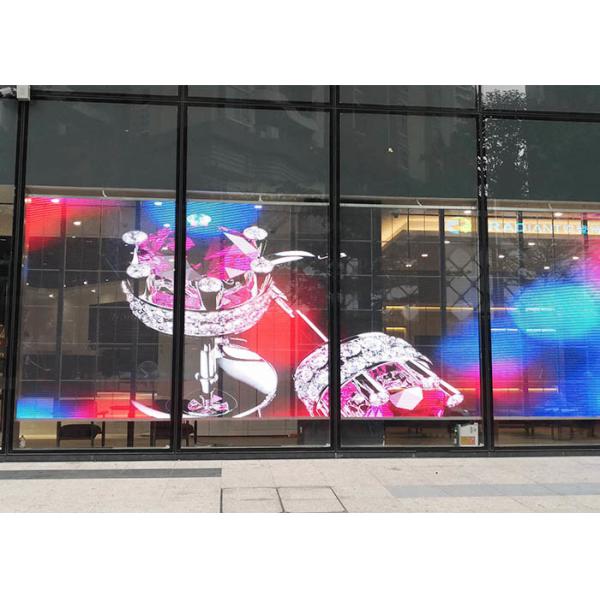 Quality P7.81 1500nits Outdoor Transparent Led Screen SMD2020 For Shop for sale