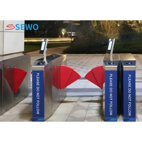 Quality Automatic Widened Passageway Flap Turnstile Gate For Community Pedestrian Access for sale