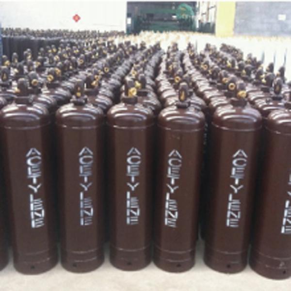 Quality GB/T11638 Standard 40L size QF-15A Valve Welding Acetylene Gas Cylinders for sale