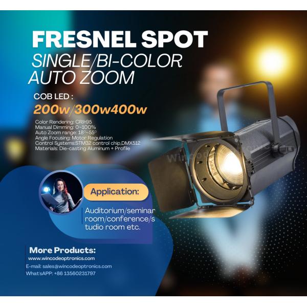Quality 150W 200W LED Fresnel Warm White Cool White LED  Spotlight Studio Light for sale