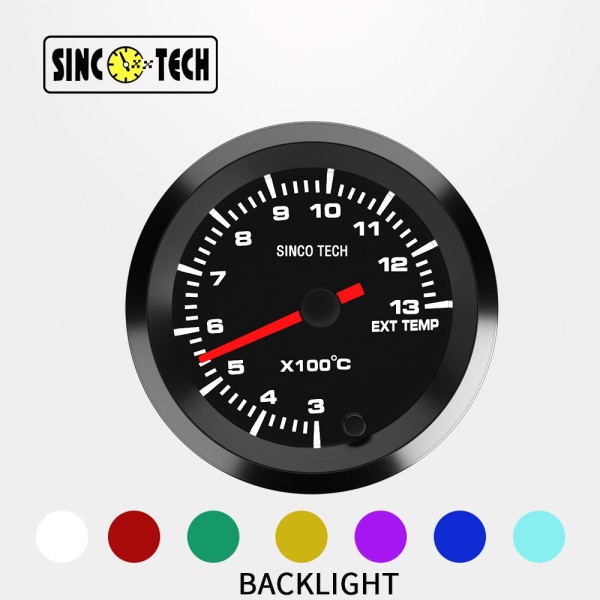 Quality 52mm 7 Colors ABS Shell Exhaust Temperature Gauge With LCD Display for sale