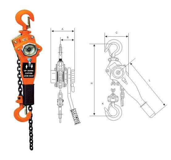 Quality 3 Ton Capacity Manual Chain Hoist Other Construction Tools Lifting Hoist Lever for sale
