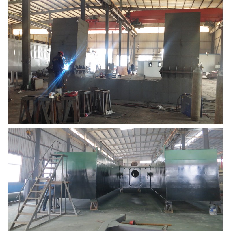 Dredger assembly process in factory