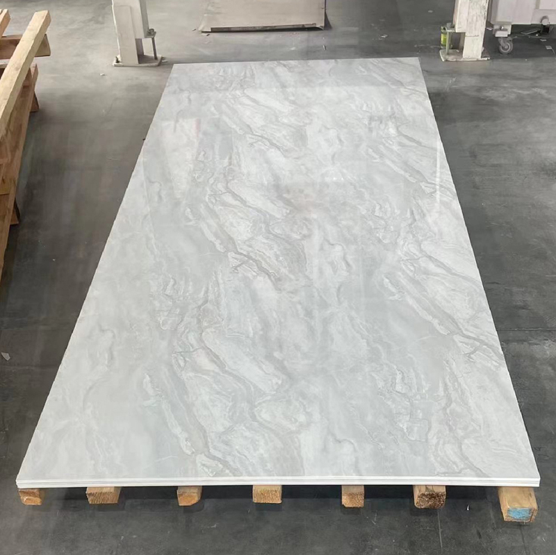 Quality Fire Resistant Gilding Stone Pattern Pvc faux Marble Board UV Sheet for indoor decorative Wall Panel 1220x2800mm for sale