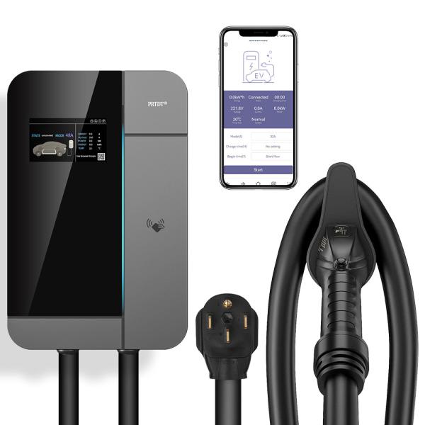 Quality PRTDT EV Charger Factory Manufacturer Ocpp Type 2 32a 3 Phase 7kw 22kw Wallbox Fast Electric Charging Station EV Car Charger for sale