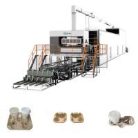 Quality Disposable Paper Coffee Cup Tray Machine Rotary Pulp Molding Machine for sale