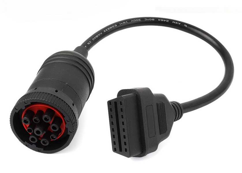 Quality J1939 Deutsch 9-Pin Female to J1962 OBD2 OBD II Female CAN Bus Cable for sale