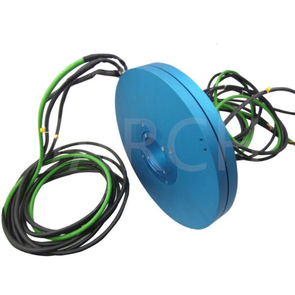 Quality Flat Disc Electrical Slip Ring Through Hole 50mm 17 Circuits For Automatic for sale