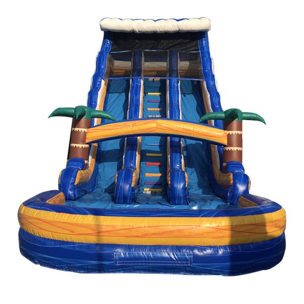 Quality Customized Size Commercial PVC Water Slide Inflatable with Pool and Removable for sale