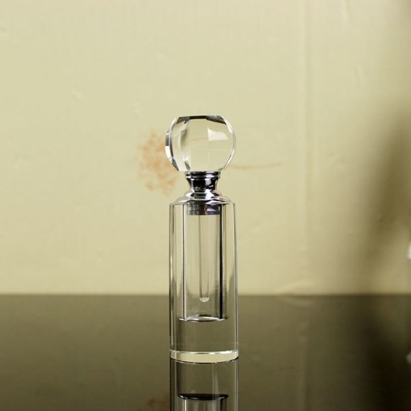 Quality 12ml 6ml 3ml Empty Attar Bottles , Clear Crystal Glass Perfume Bottle for sale