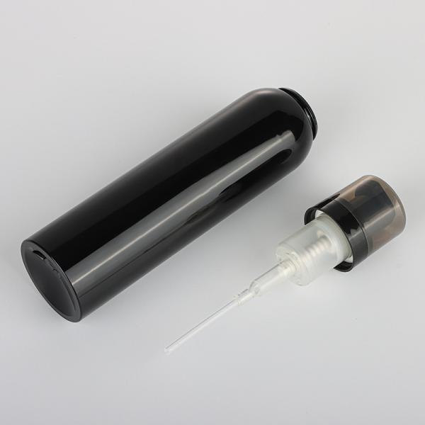 Quality Cylinder PET 180ml 200ml Packaging Black Foam Soap Dispenser Bottle Pump Airless for sale