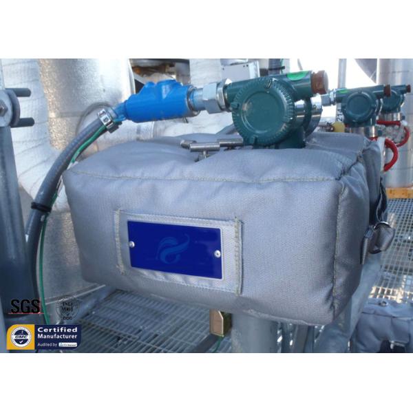 Quality Transmitter Thermal Insulation Covers Removable Grey Fiberglass Materials 300℃ for sale