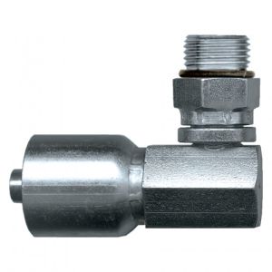 Quality 3/8inch R2 Metal Hose Fittings 90 Degree Elbow Male O Ring Swivel for sale
