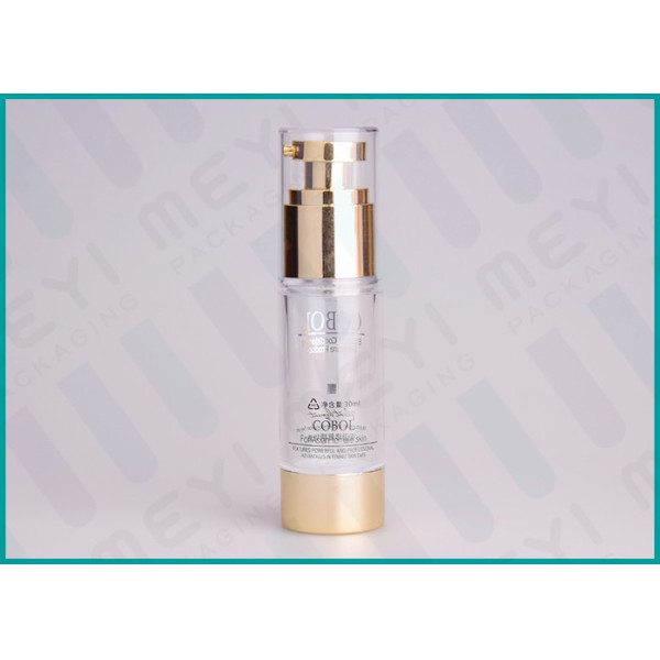 Quality Plastic Airless Pump Cosmetic Packaging , Various Volumes Foundation Pump Bottle for sale