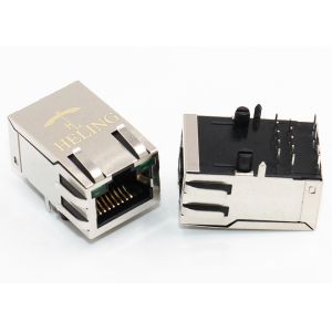 Quality Brass Shielded RJ45 PCB Mount MJ3B-B211-RSLO5T135-1 for sale