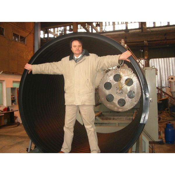 Quality 200-3000mm Hollowness Wall Spiral Pipe Extruder / Corrugated HDPE Pipe Extrusion Machine for sale