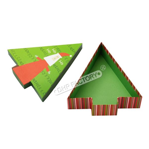 Quality Luxury Printing Christmas Tree Style Paper Box Designed For Gift Products for sale