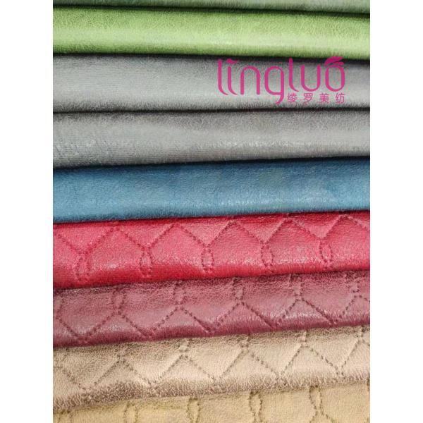 Quality Ultrasonic wave suede fabric for sale New design soft touch Tech Cloth Cover for sale