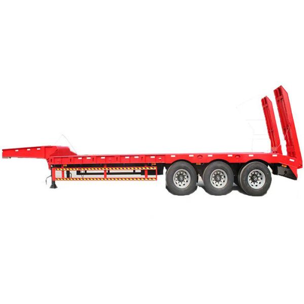 Quality High Strength 3 Axle Low Bed Trailer 70 To100 Tons For Self Dumping for sale