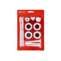 Quality Apartment 13 Element 3/4'' Radiator Kits With 3 Anchors 3 Dowels White 9010 for sale