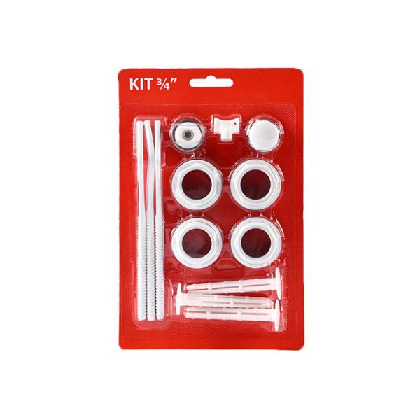Quality Apartment 13 Element 3/4'' Radiator Kits With 3 Anchors 3 Dowels White 9010 for sale