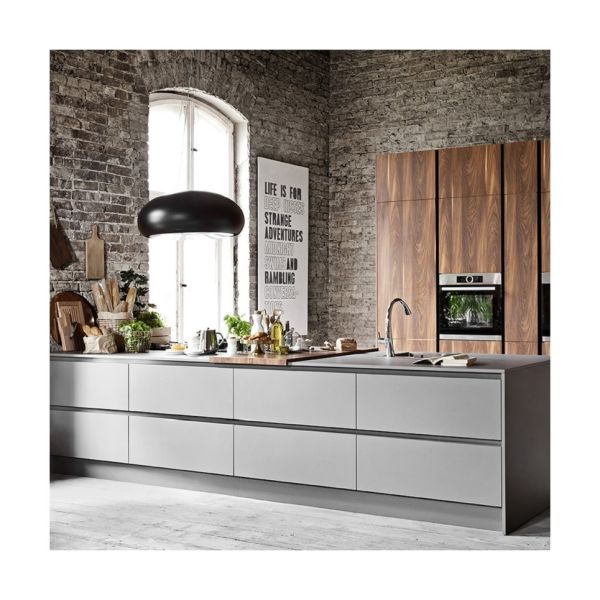 Quality Waterproof Modern Design Matte Style Smart Kitchen Wall Cabinet with Durable Door Panel for sale