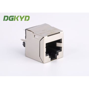 Quality 180 degree top insertion CAT6 10 pins 10 contacts RJ45 Shielded Connector for sale