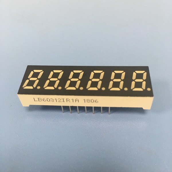 Quality Small Size 8mm 6 Digit 7 Segment Led Display 0.31inch For Tempearture Indicator for sale