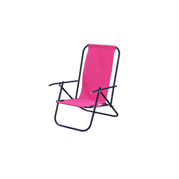 Quality Polyester Material Steel Folding Camping Chair Solid Colors And Printed Patterns for sale